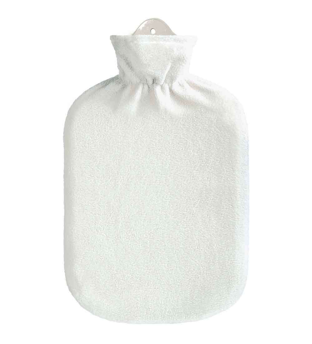White Fleece Hot Water Bottle | Sänger